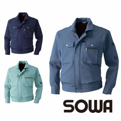 9222 レディース長袖スモック 桑和 SOWA 秋冬作業服 作業着 S～4L