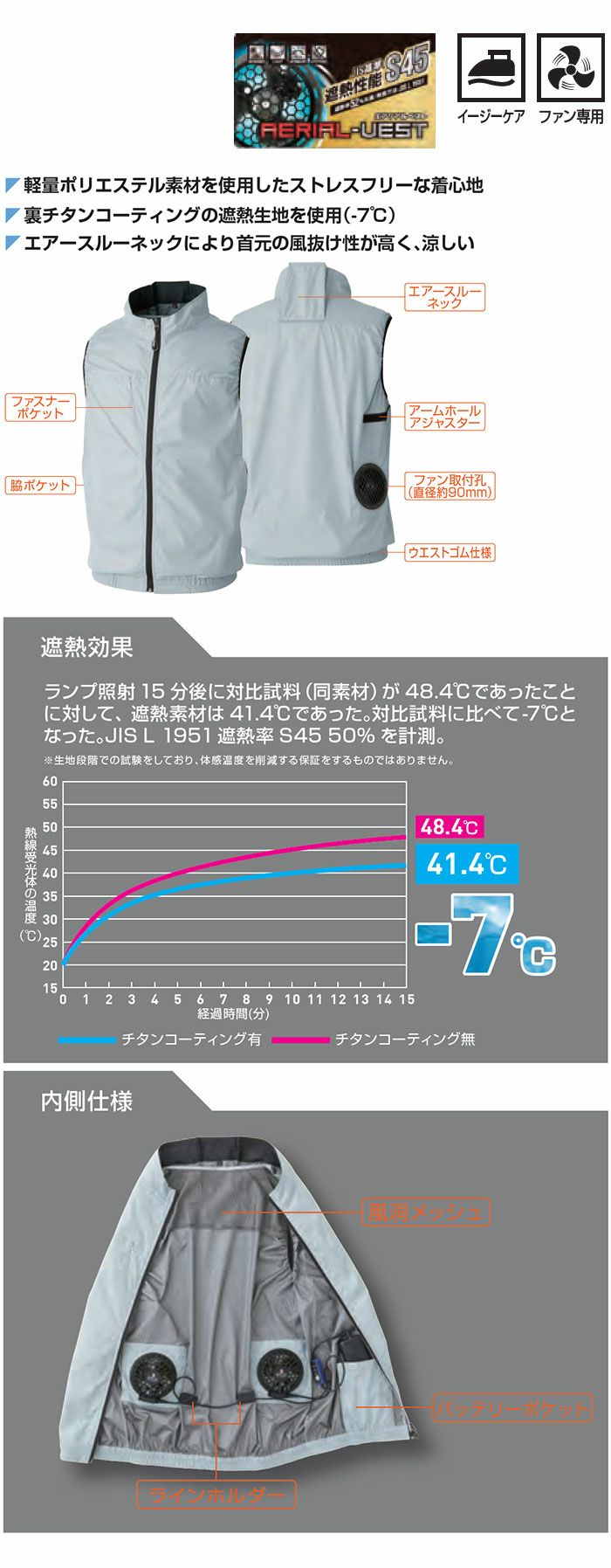 桑和|SOWA|G.G.|7439-06 EF用ベスト|作業服専門店SSS-UNIFORM